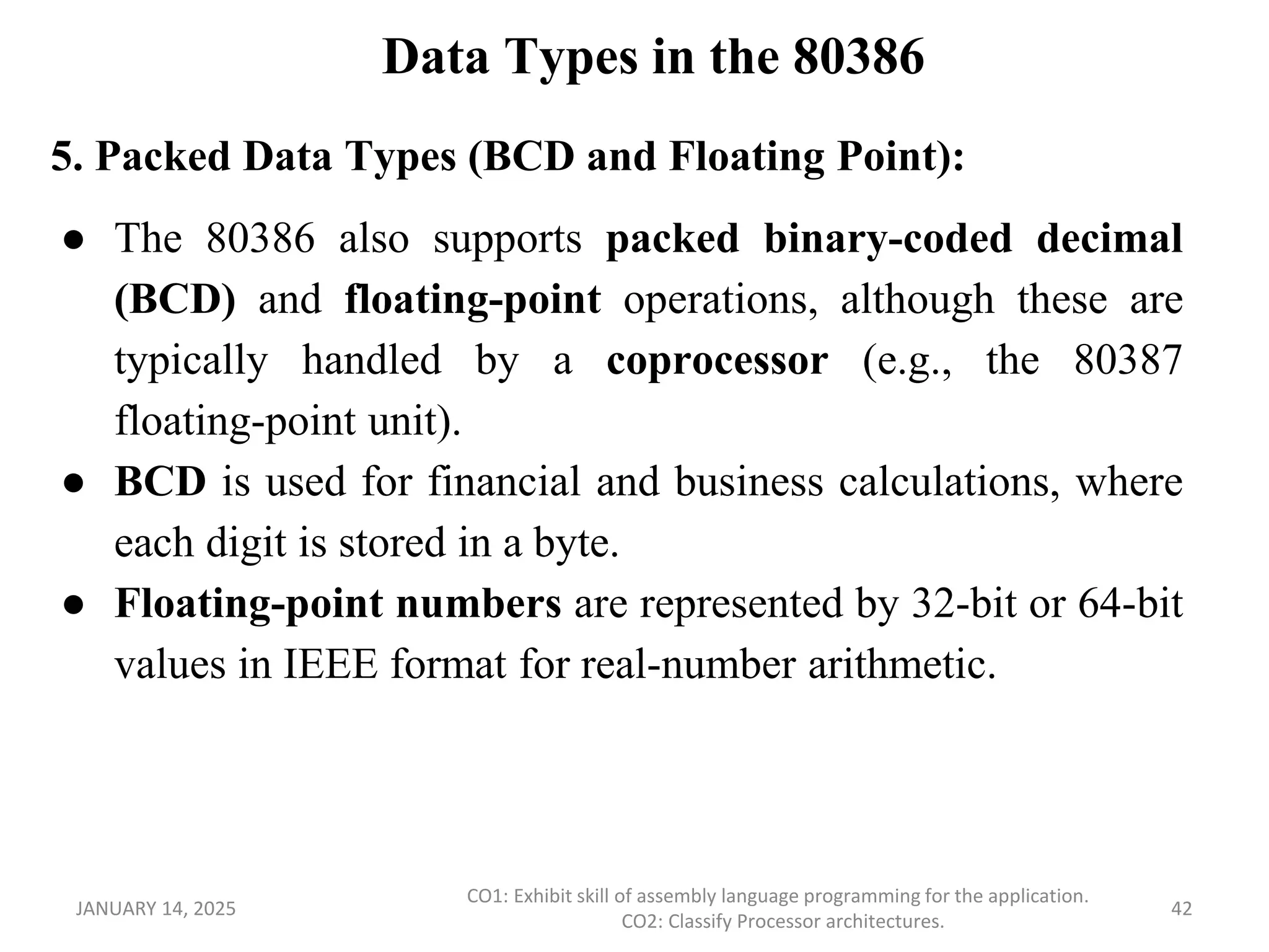 ARCHITECTURE OF 80386 IN DETAIL SPPU COMPUTER ENGINEERING SEM 4 | PDF