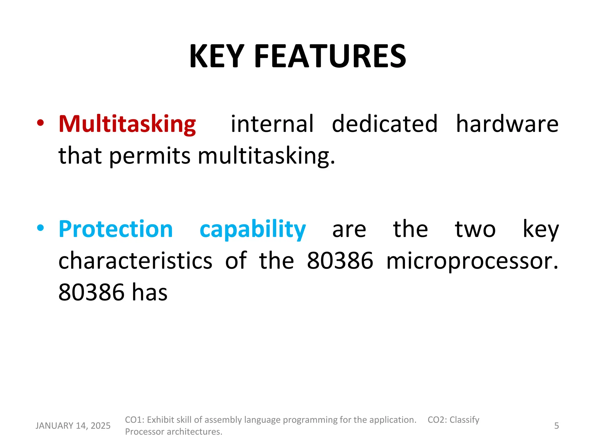 ARCHITECTURE OF 80386 IN DETAIL SPPU COMPUTER ENGINEERING SEM 4 | PDF