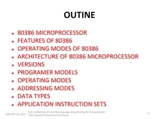 ARCHITECTURE OF 80386 IN DETAIL SPPU COMPUTER ENGINEERING SEM 4 | PDF