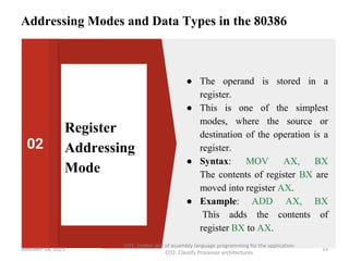 ARCHITECTURE OF 80386 IN DETAIL SPPU COMPUTER ENGINEERING SEM 4 | PDF