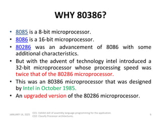 ARCHITECTURE OF 80386 IN DETAIL SPPU COMPUTER ENGINEERING SEM 4 | PDF