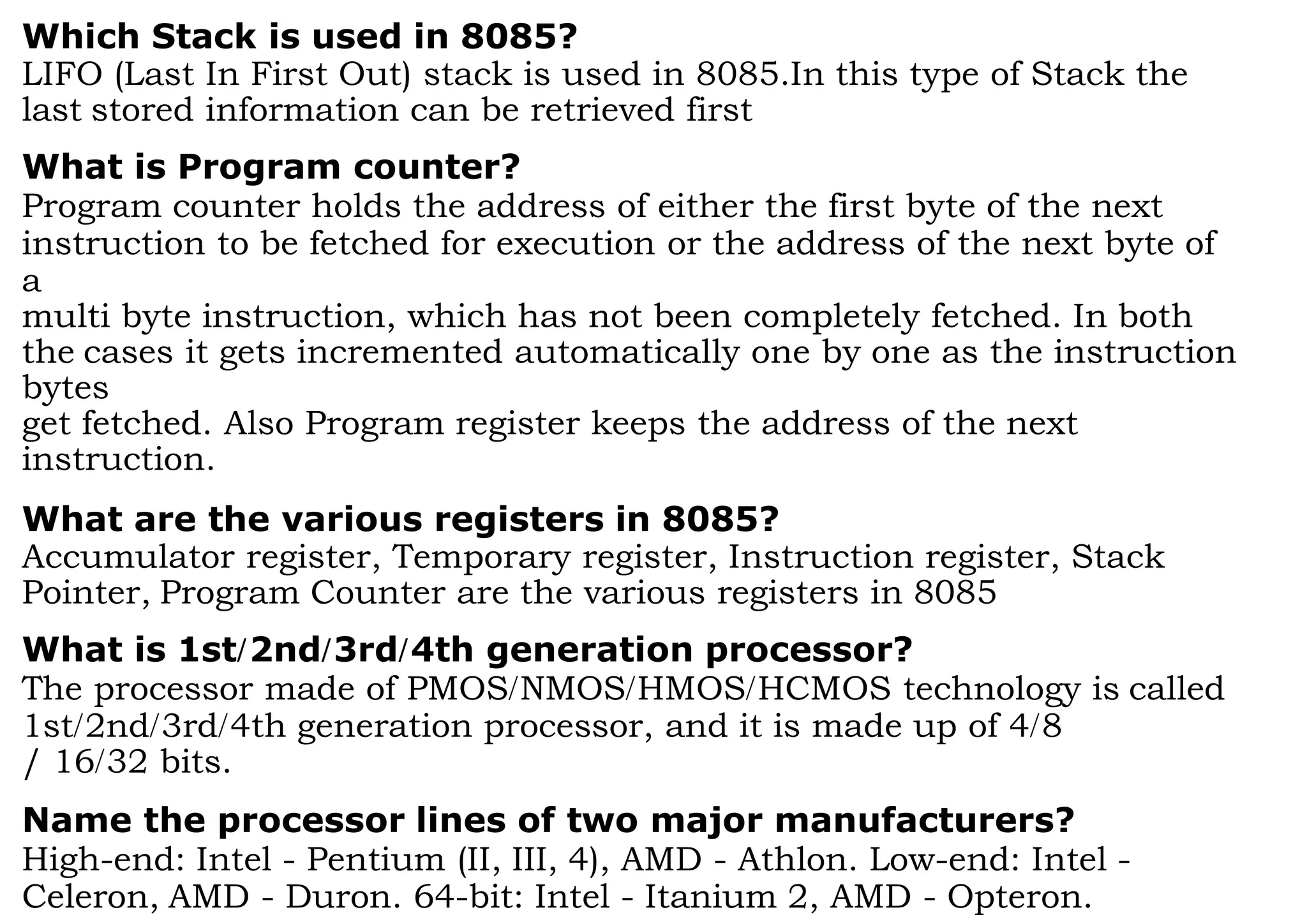 Microprocessor VIVA.pptx | Operating Systems | Computer Software and Applications
