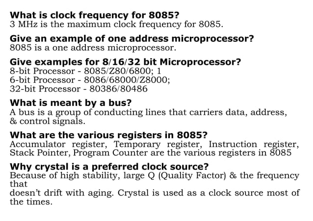 Microprocessor VIVA.pptx | Operating Systems | Computer Software and Applications