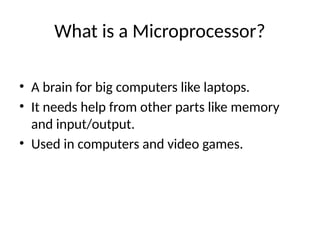 Microprocessor Vs Microcontroller For Kids Pptx