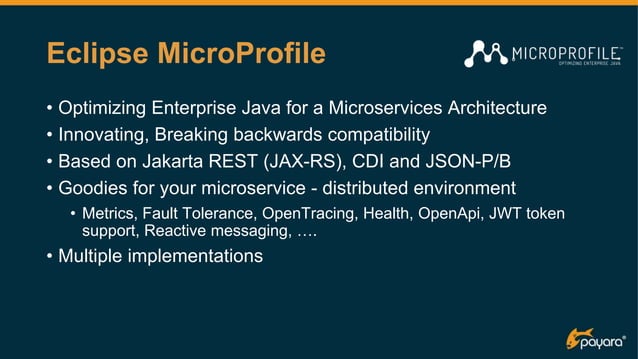 JakartaOne Livestream CN4J: Eclipse MicroProfile - Your Cloud-Native Companion | PPT