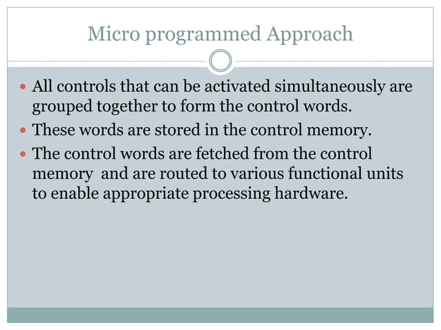 Micro Programmed Control Unit | PPTX