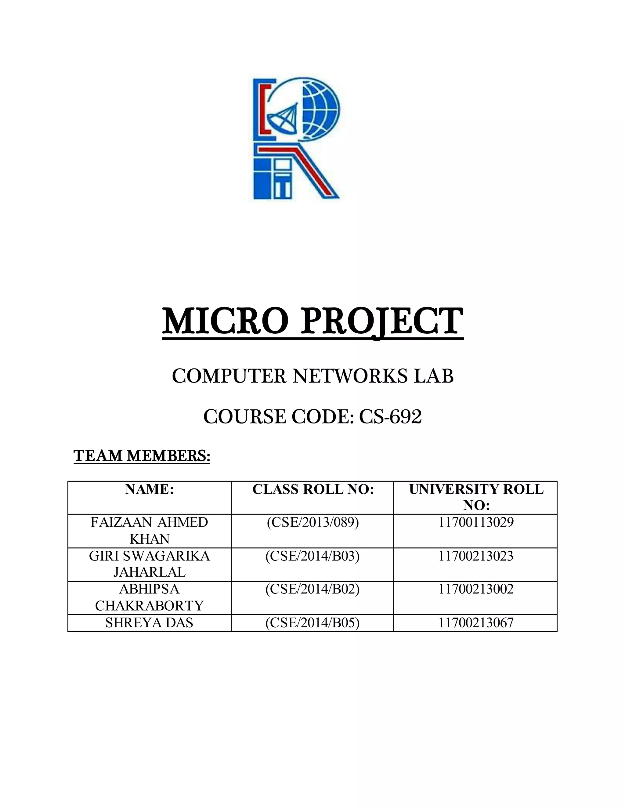 Micro project on ARQ | PDF