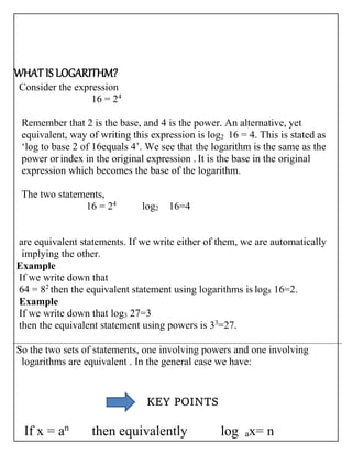 project on logarithm | DOCX