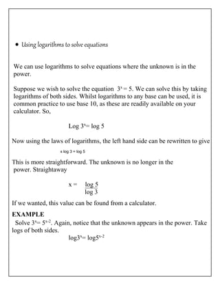 project on logarithm | DOCX