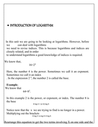 project on logarithm | DOCX