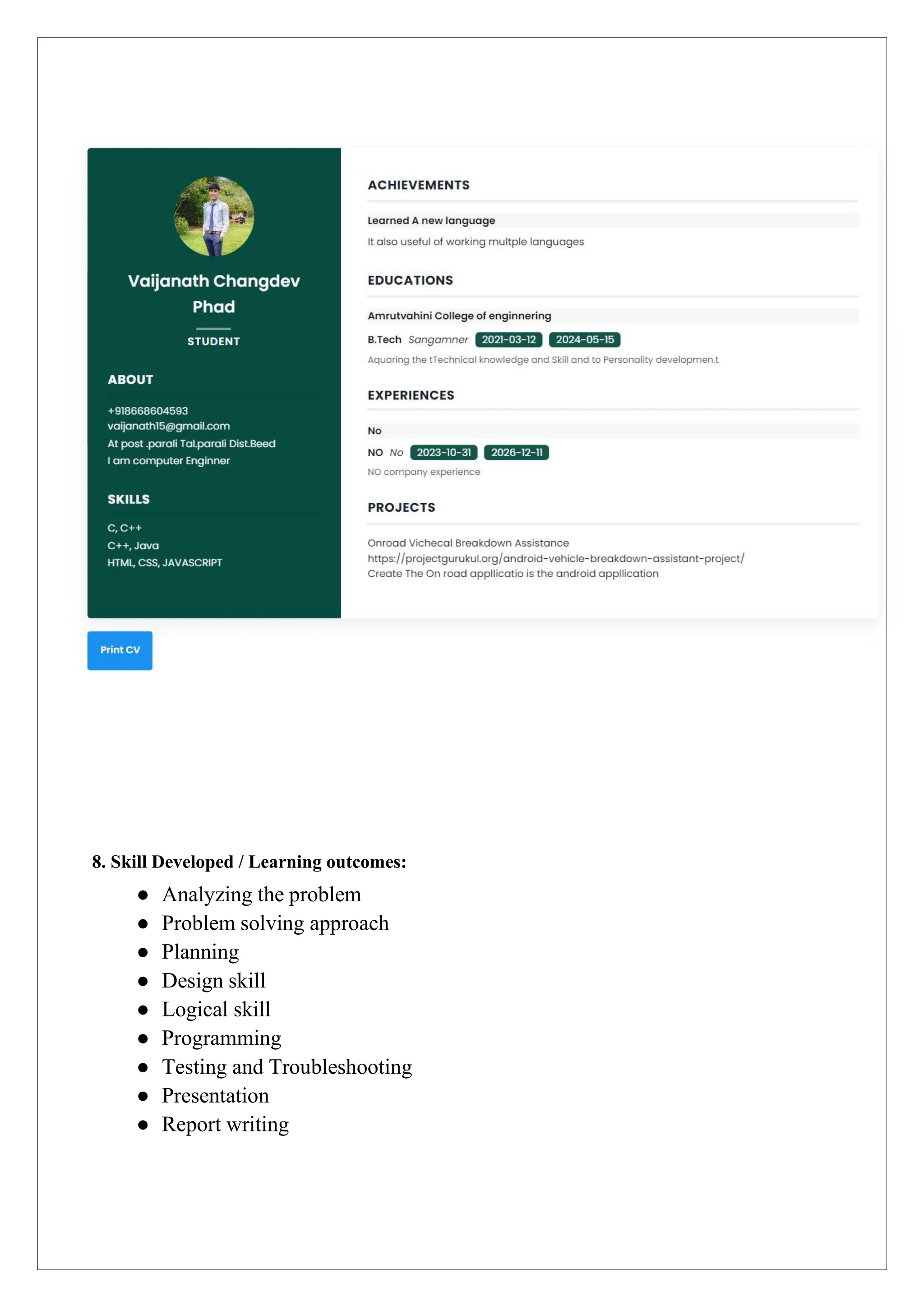 MICROPROJECT_CSS resume.pdf client side scripting | PDF
