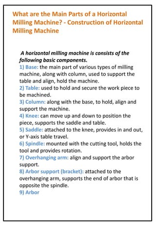 Microproject on cnc milling machine | PDF