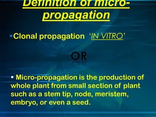 Micropropagation. adil. | PPTX