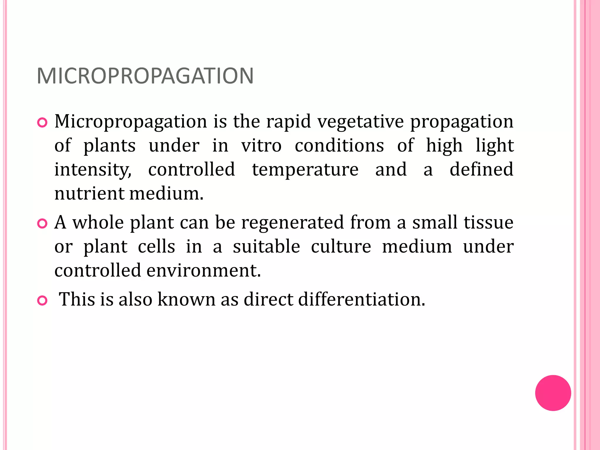Micropropagation of banana | PPTX