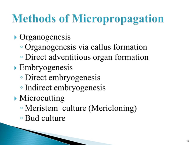 Micropropagation stage, plant tissue culture | PPT
