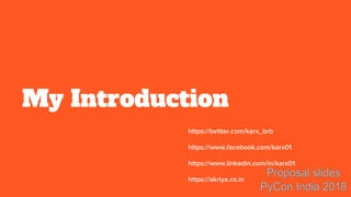 Micro python pycon india 2018 proposal - Kartik Arora | PDF