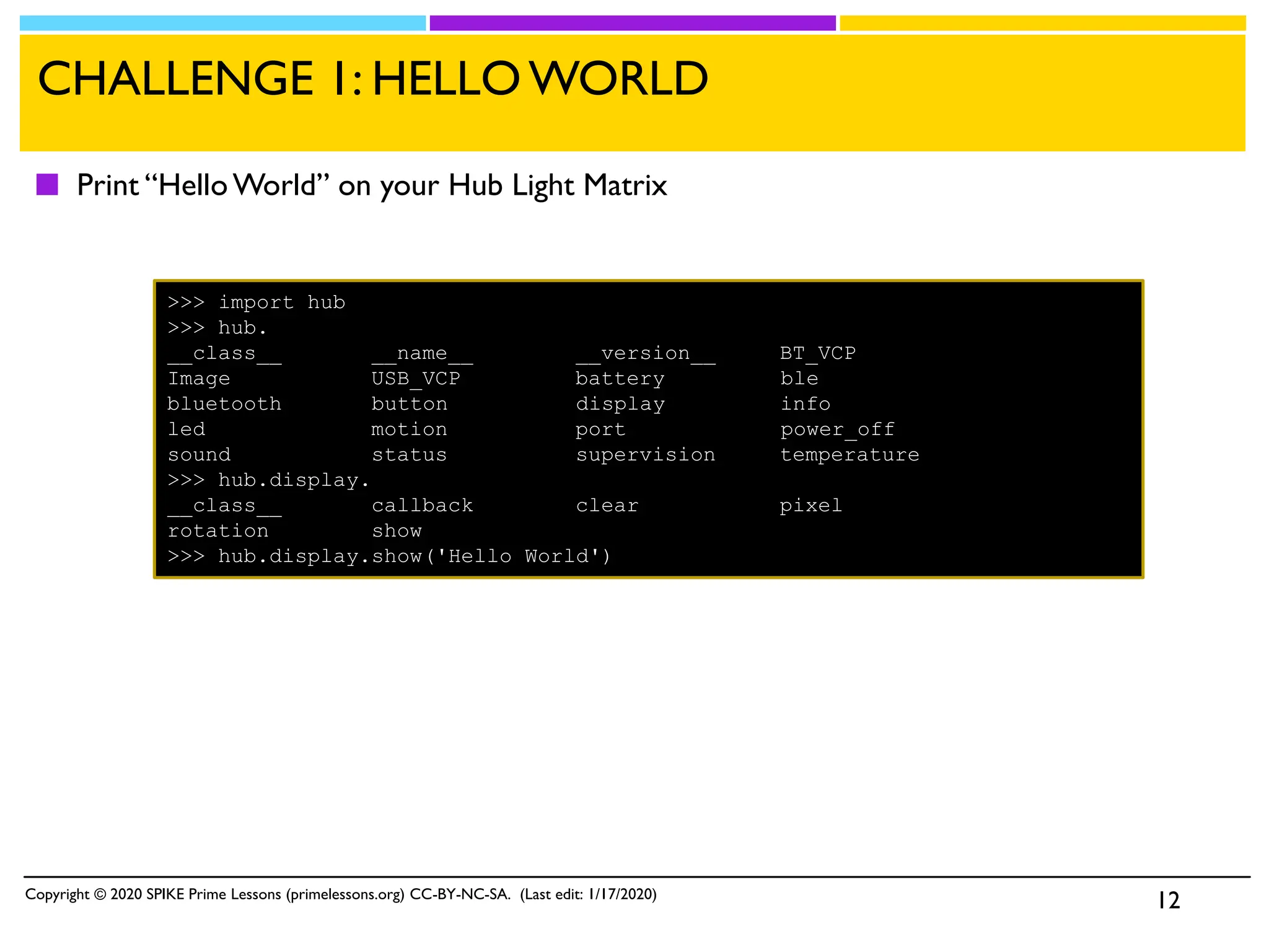 MicroPython for LEGO Spike - introduction | PDF
