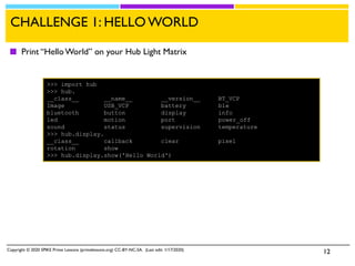 MicroPython for LEGO Spike - introduction | PDF