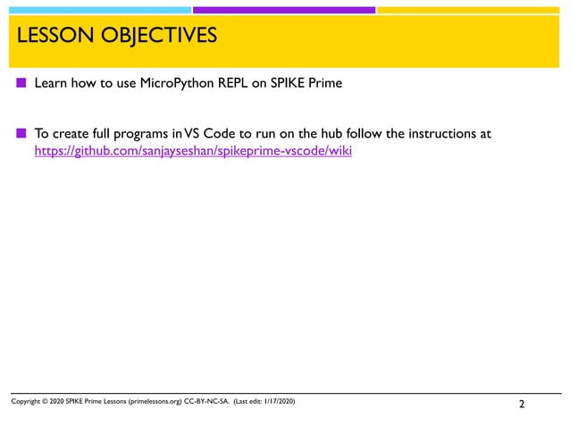 MicroPython for LEGO Spike - introduction | PDF