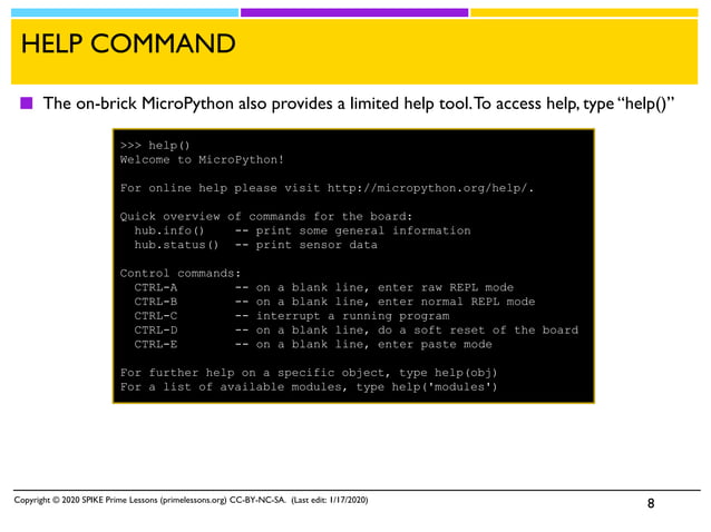 MicroPython for LEGO Spike - introduction | PDF