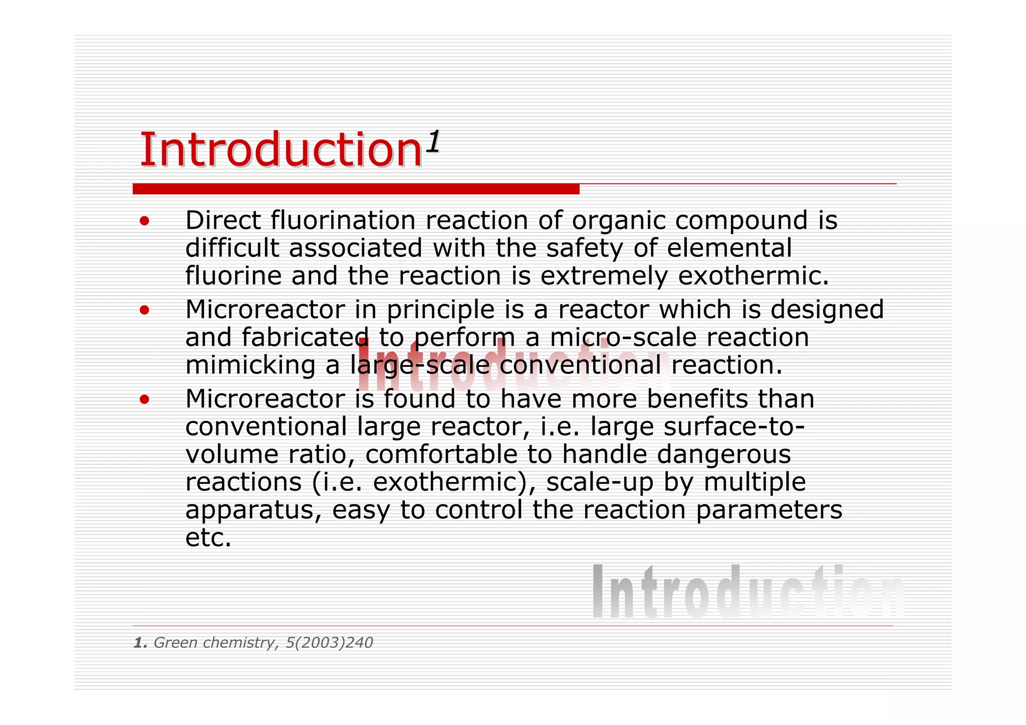 Microreactor fluorination-freiburg | PDF