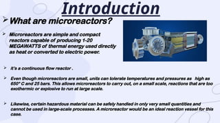 Microreactors in Modern Chemistry: Compact, Efficient, Innovative” | PPTX