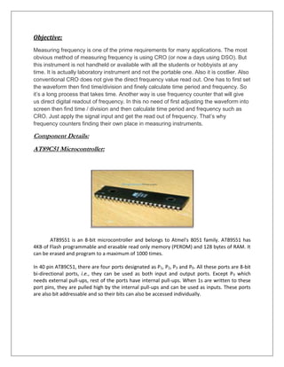 SIMPLE Frequency METER using AT89c51 | DOCX | Computing | Technology ...