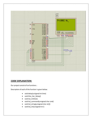 SIMPLE Frequency METER using AT89c51 | DOCX | Computing | Technology & Computing