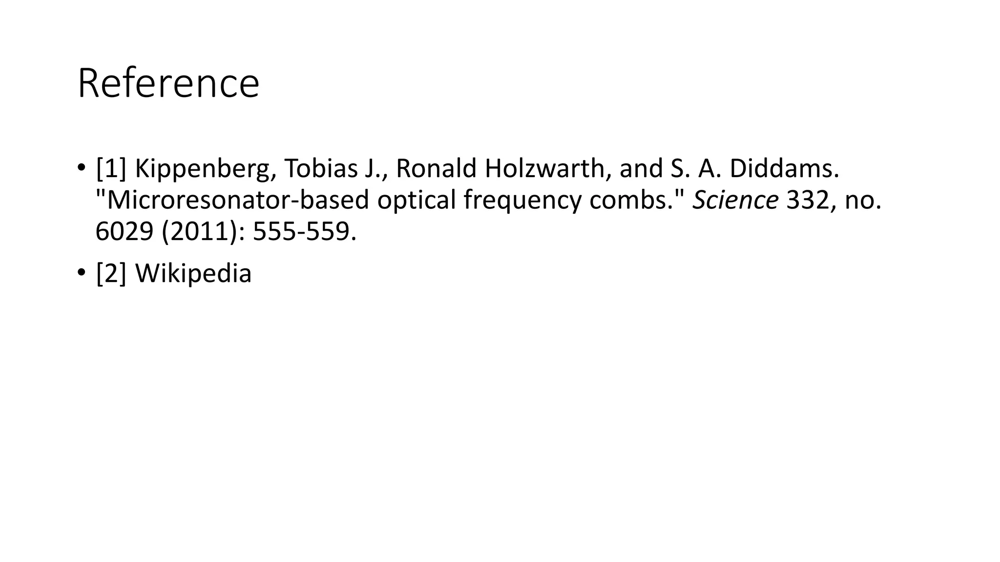 Microresonator based optical frequency combs | PPTX