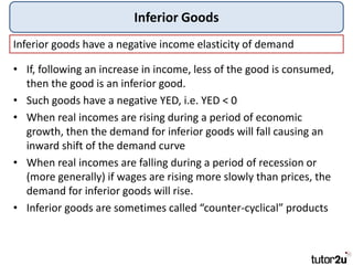Tutor2u - Income Elasticity of Demand | PPTX