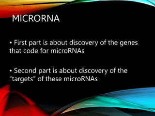 Micro RNA.ppt | Genetics | Science