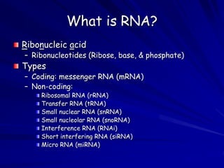 MicroRNA Small noncoding RNA features .ppt