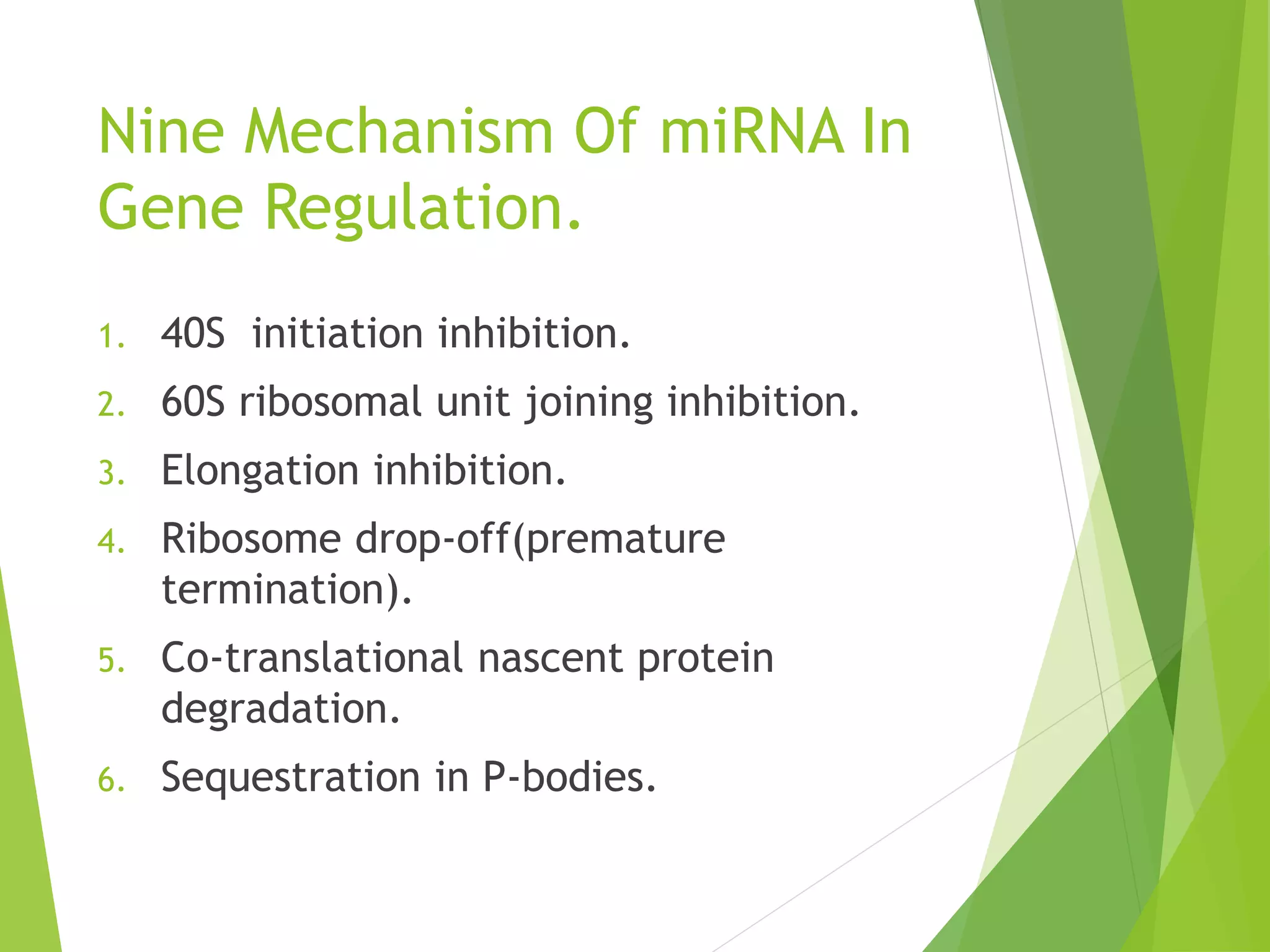 MicroRNA and thier role in gene regulation | PPTX
