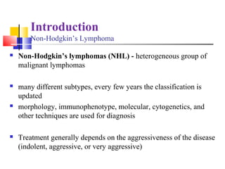 Micro rna signature with indolent non hodgkin lymphomas | PPT