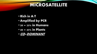Microsatellite(ssr,str,vntr) | PPTX