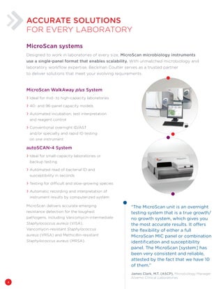 Beckman Coulter MicroScan - Rapid Automated Microbial Identification ...