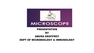 LECTURE NOTES FOR MICROSCOPE FOR STUDENTS.pptx. | PPTX