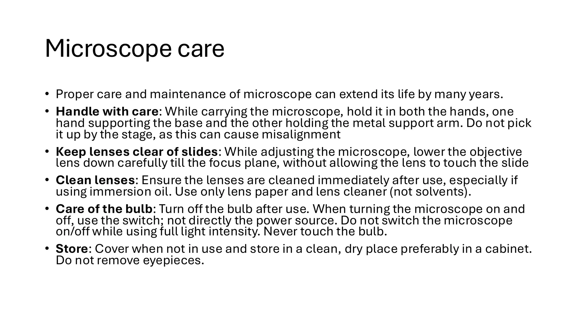 Basics of Microscopy for MBBS Students in India | PDF