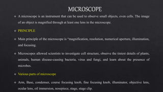 Micrscope and its types. Microbial instrumentation | PPTX