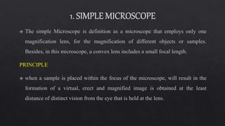 Micrscope and its types. Microbial instrumentation | PPTX