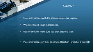 microscope techniques and their precautions.pptx