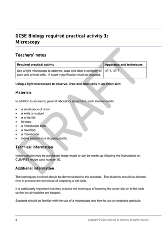 Require Practical Activities - Microscopy - Plant cell practical ...