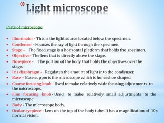 Light Microscope and types | PPTX