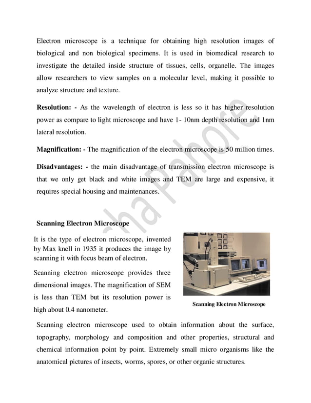 Microscope and types of microscope | PDF