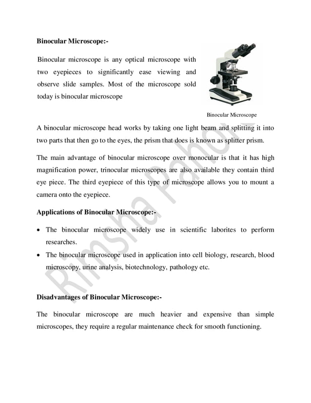 Microscope and types of microscope | PDF