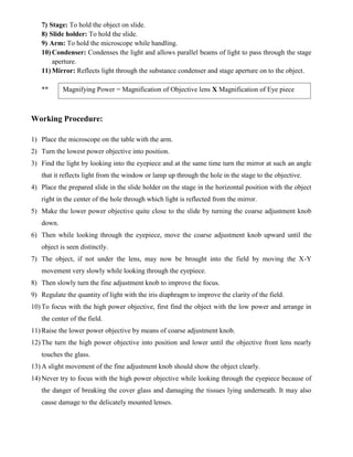 To study working of compound microscope .docx
