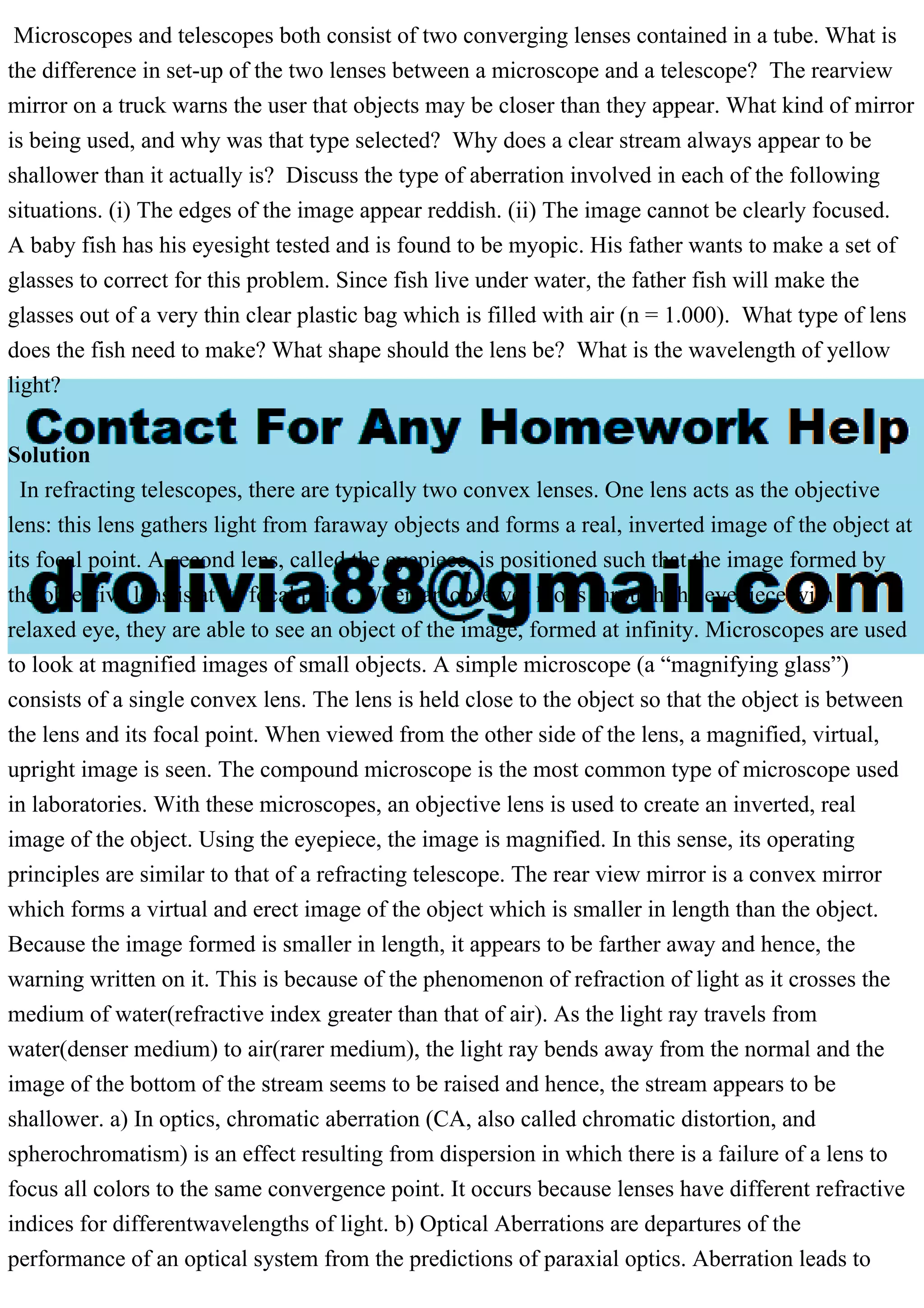 Microscopes and telescopes both consist of two converging lenses cont.pdf