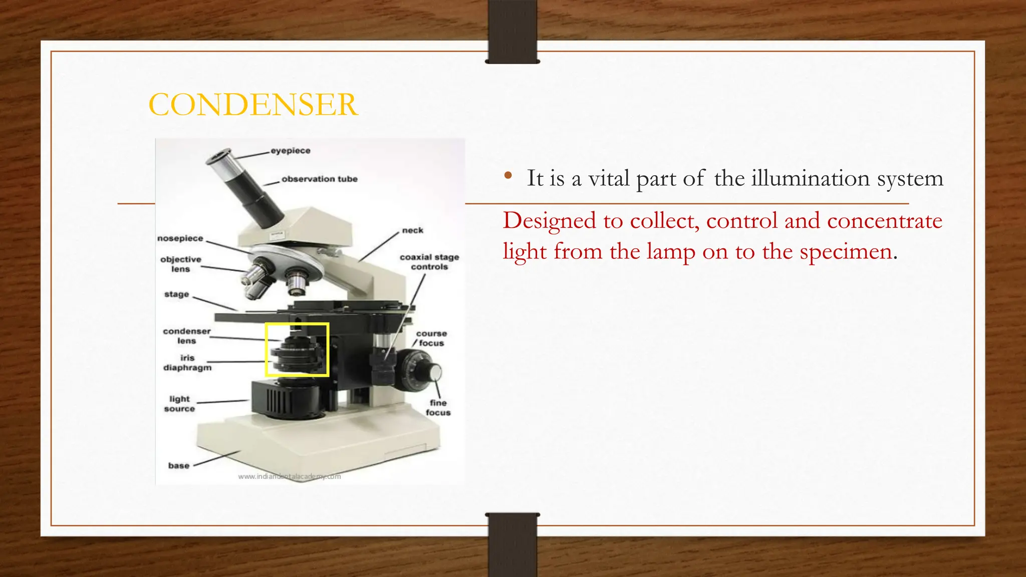 light microscopy and its components and also errors in light microscopy ...