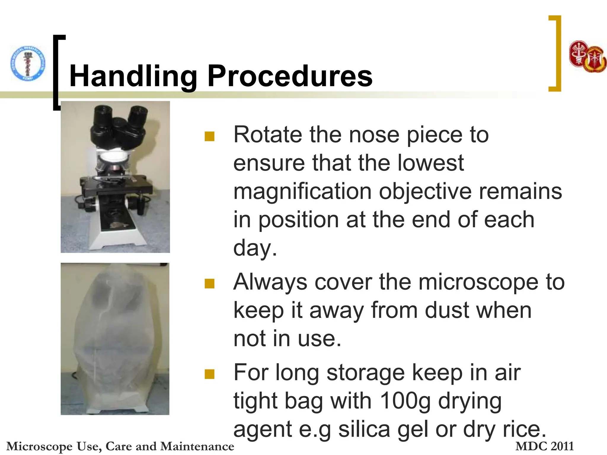 MICROSCOPE USE AND MAINTENANCE(REVISED and CURRENT).ppt