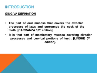 Microscopic anatomy of gingival epithelium | PPTX